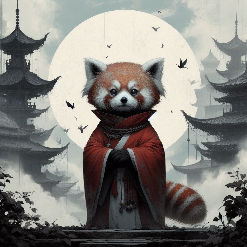 Red panda monk - AI Generated Artwork - NightCafe Creator