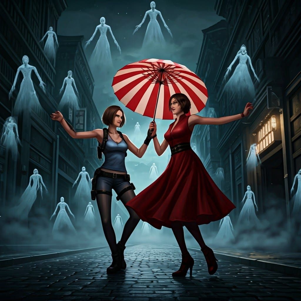 Jill Valentine (from Resident evil)and Ada Wong (from Resident evil ...