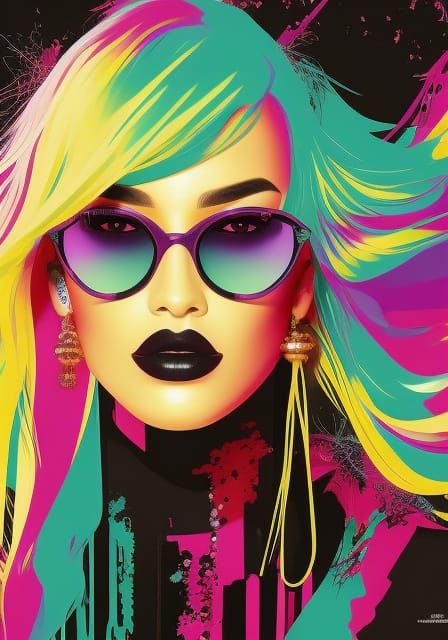 Emo Punk Girl 009 - AI Generated Artwork - NightCafe Creator