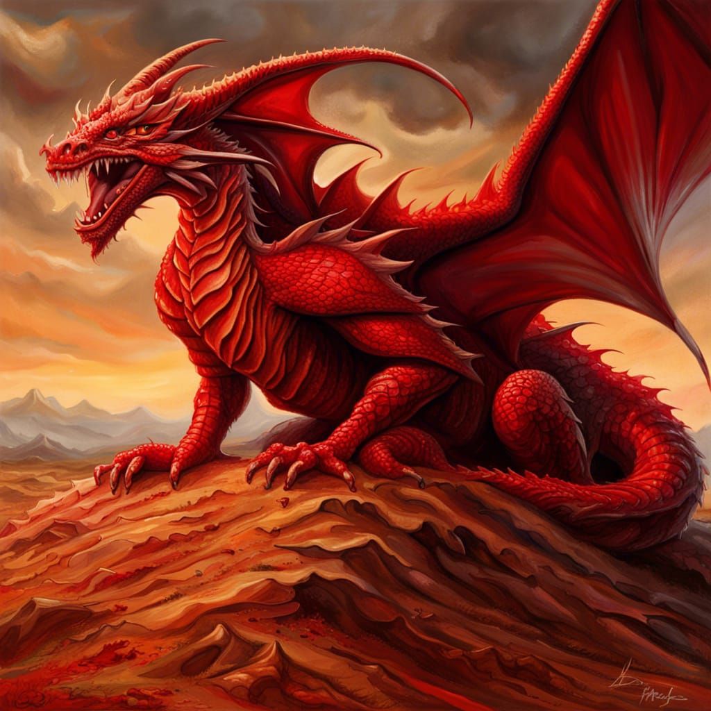 Red dragon - AI Generated Artwork - NightCafe Creator