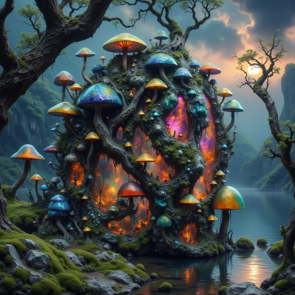 further - Ethereal Mother of Gaia in Vibrant Iridescent Hues