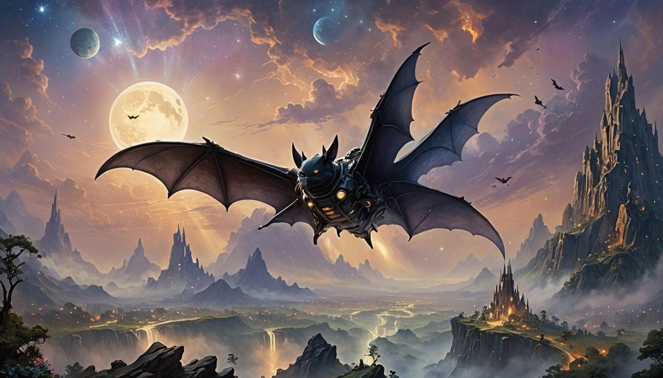 Space bat - AI Generated Artwork - NightCafe Creator
