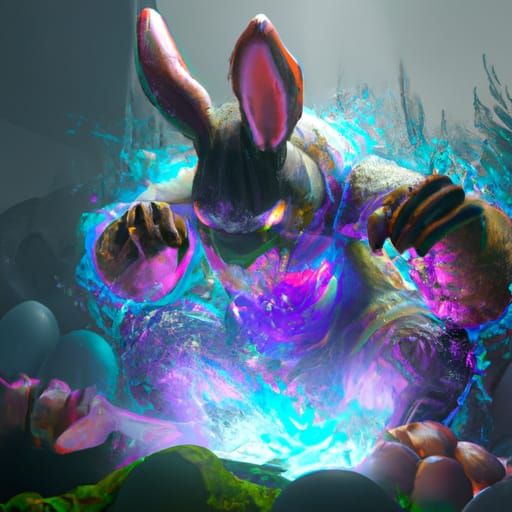 Easter Bunny Gains Mutant Super Powers - AI Generated Artwork ...