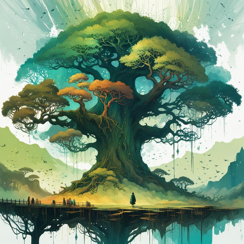 The ancient tree - AI Generated Artwork - NightCafe Creator