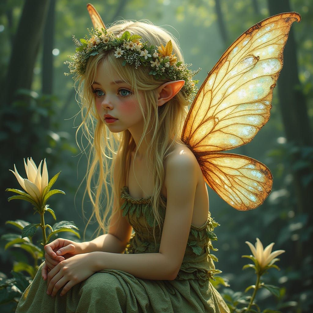 Realistic fairies - Whispering Woodland Fairies in Nature-I...