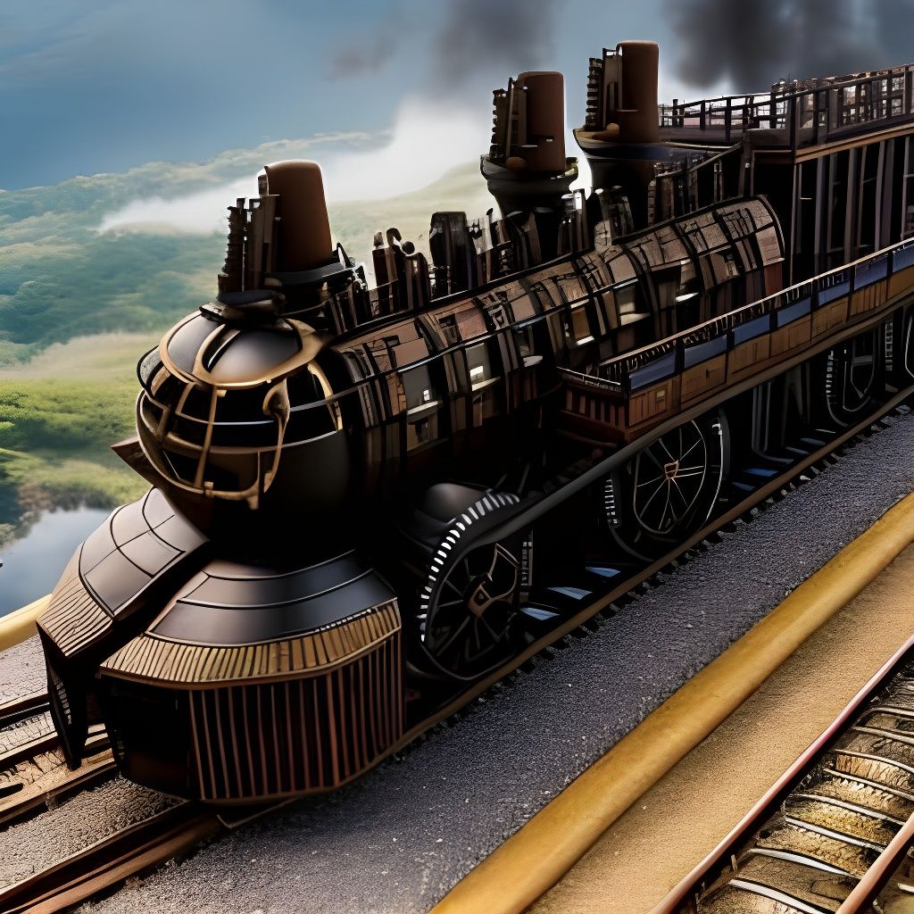 Choo-choo, here comes the train! - AI Generated Artwork - NightCafe Creator