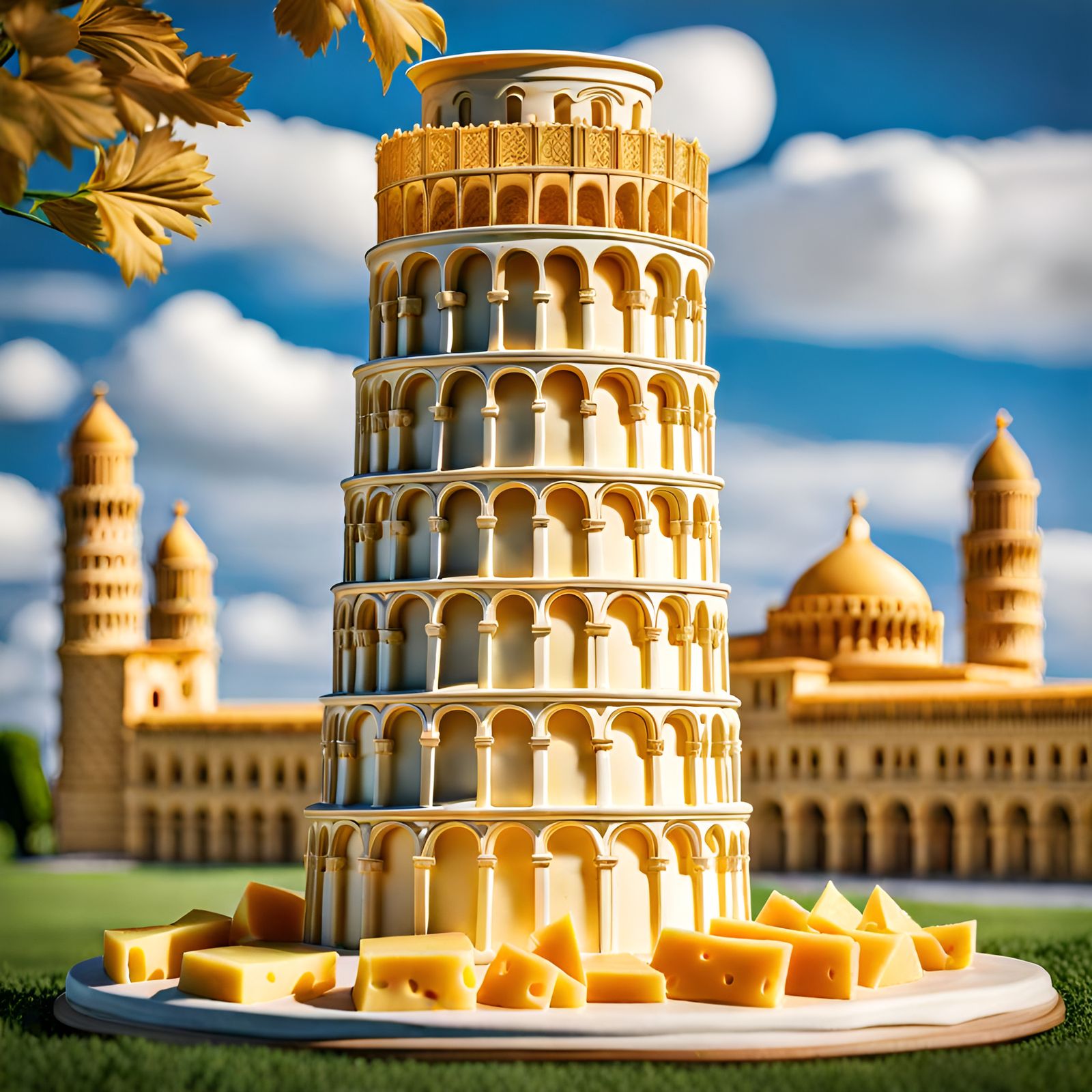 Leaning Tower of (Pizza) Toppings - AI Generated Artwork - NightCafe ...
