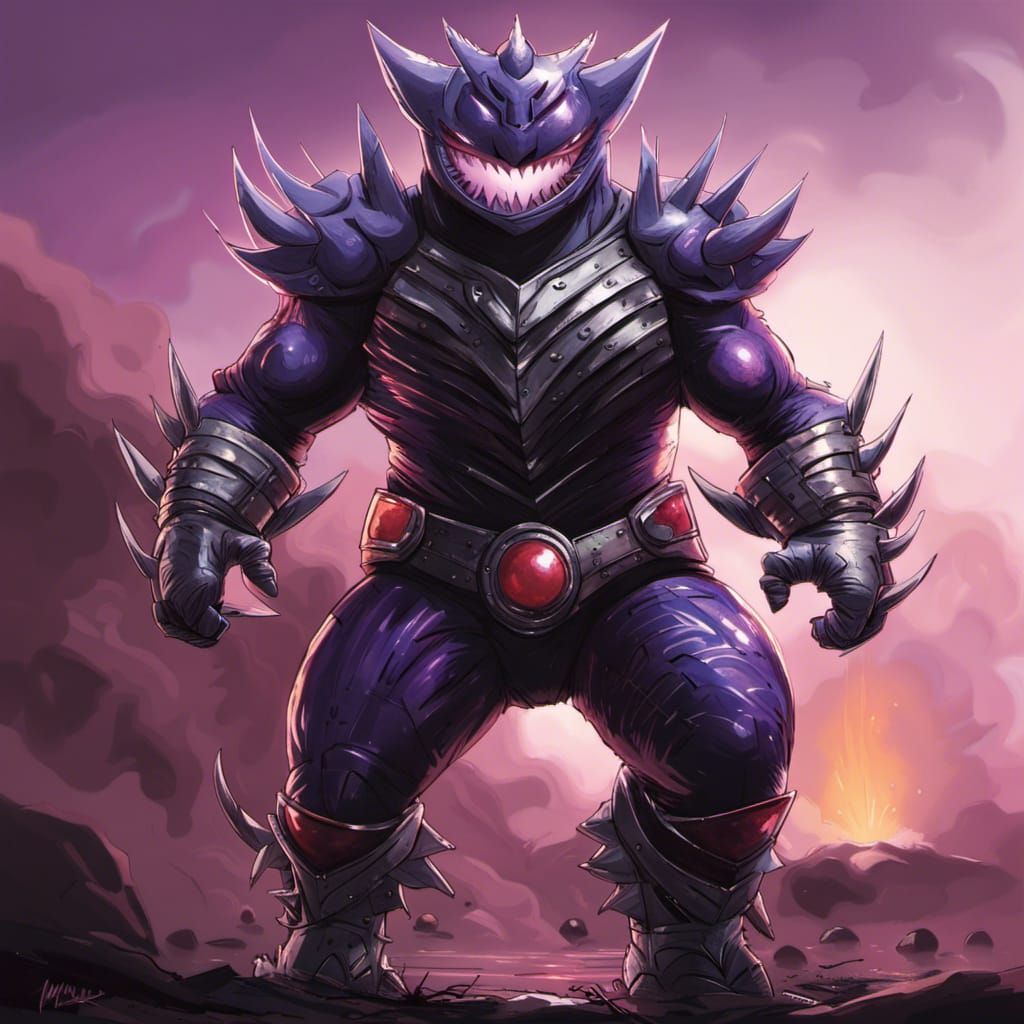 Full body gengar power ranger armor realistic - AI Generated Artwork ...
