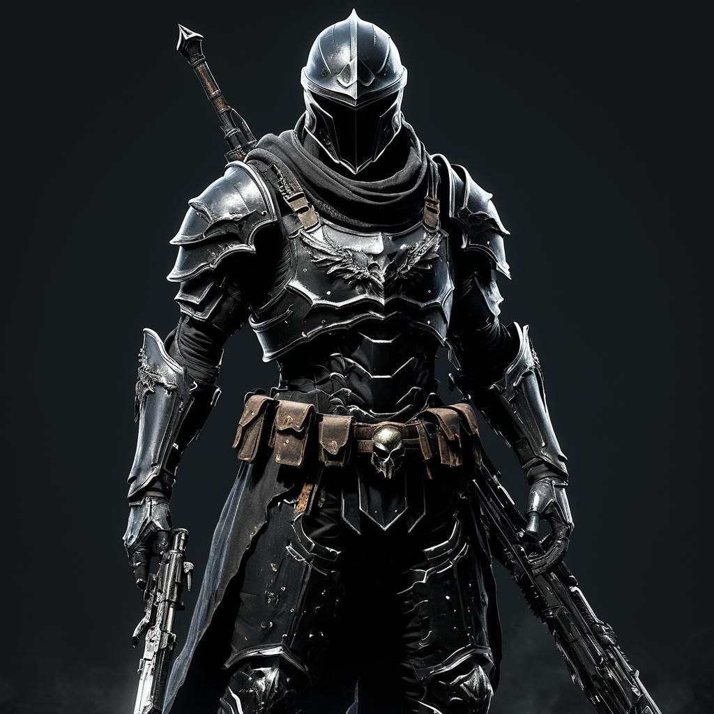 Halo Spartan in black tactical armor bloodborne - AI Generated Artwork ...