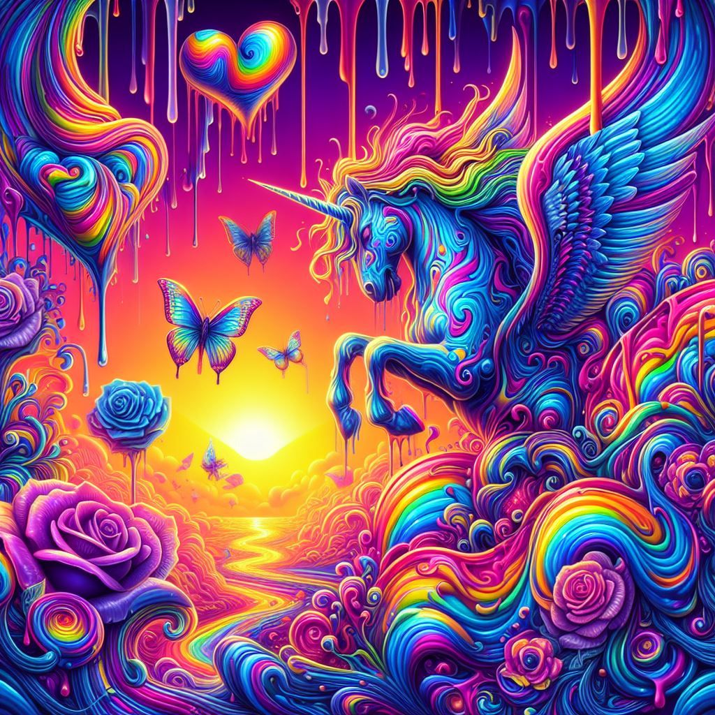 Trippy Unicorn - AI Generated Artwork - NightCafe Creator