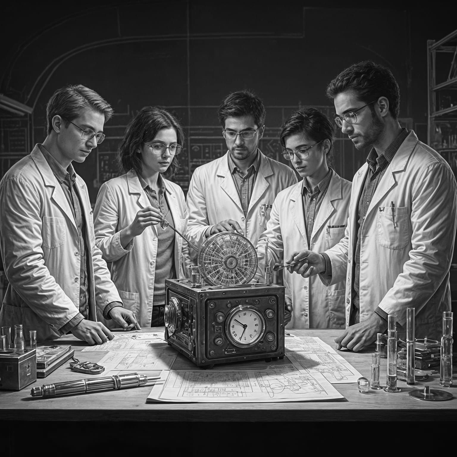 Scientists, each representing different parts of the world, building a ...