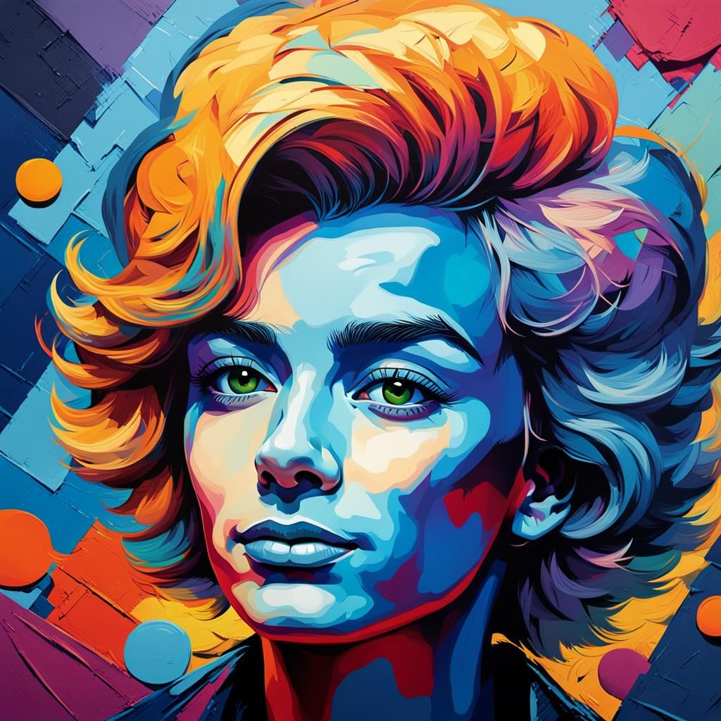 Hyperrealistic Pop Art Portrait in Andy Warhol-Ins... - AI Art