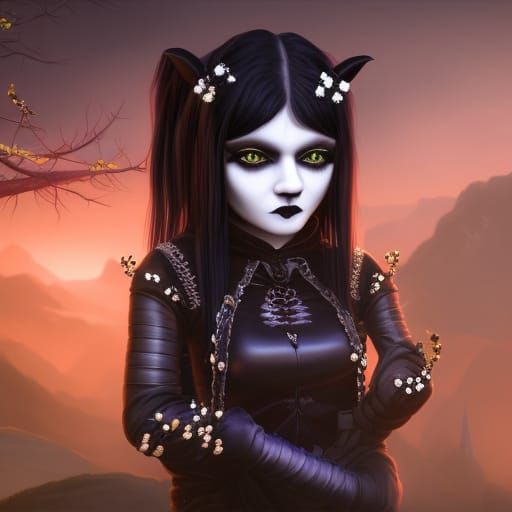 goth girl - AI Generated Artwork - NightCafe Creator