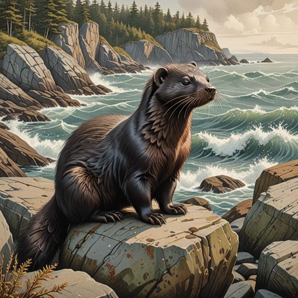 The extinct Sea Mink (Neogale macrodon)