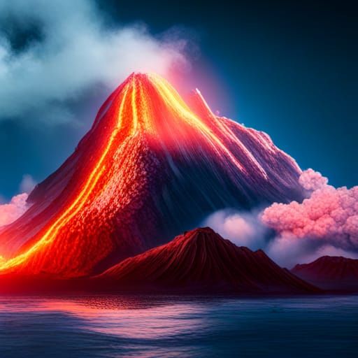 Volcano - AI Generated Artwork - NightCafe Creator