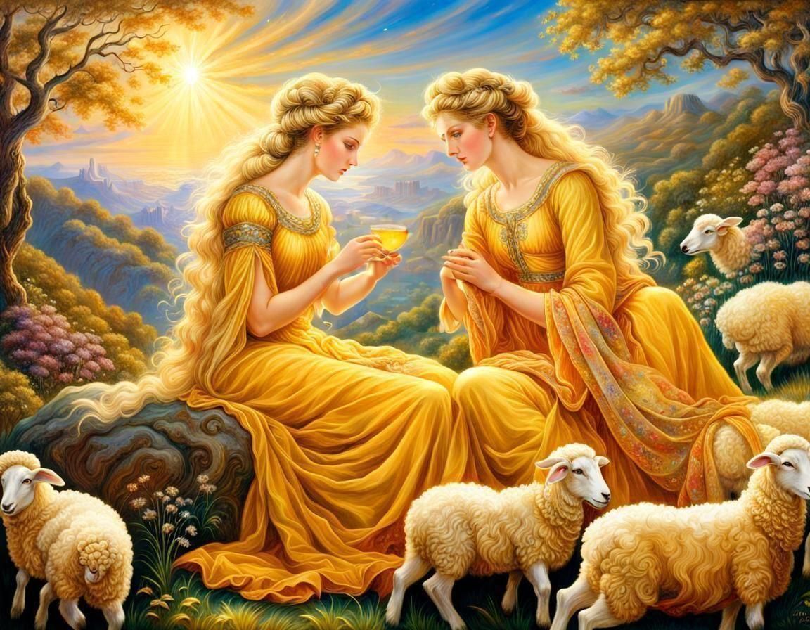 Phaëthusa and Lampetia, Daughters of Helios - (Φαέθουσα και Λαμπετία ...
