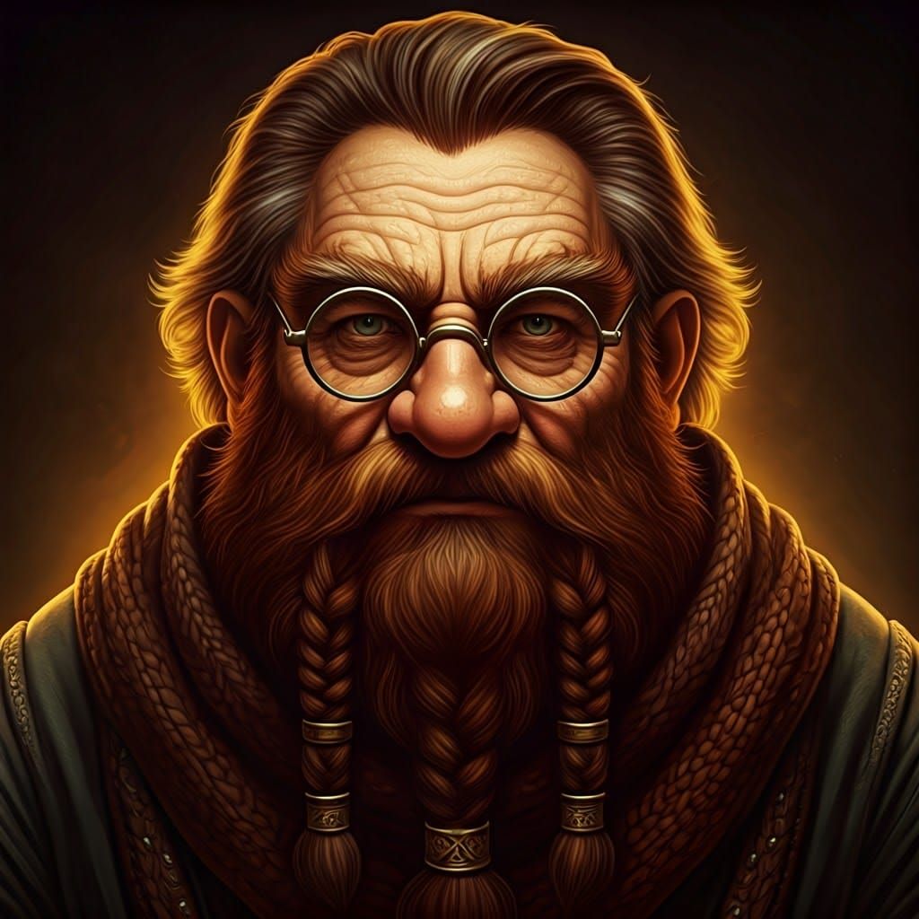 Gruff Dwarf Rune Carver - Fantasy Portrait of a Gruff Dwarf ...