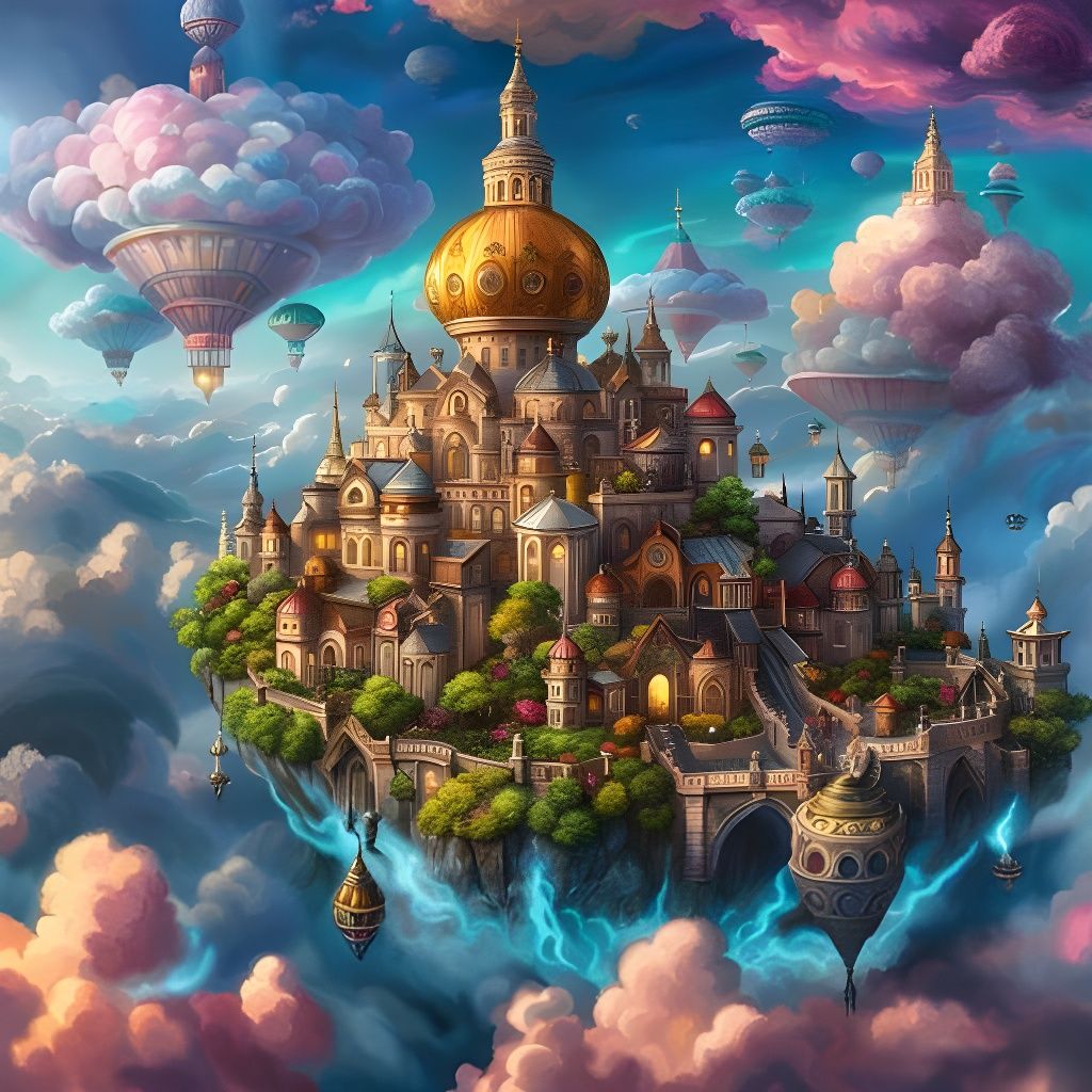 Royal Sky Kingdom - AI Generated Artwork - NightCafe Creator