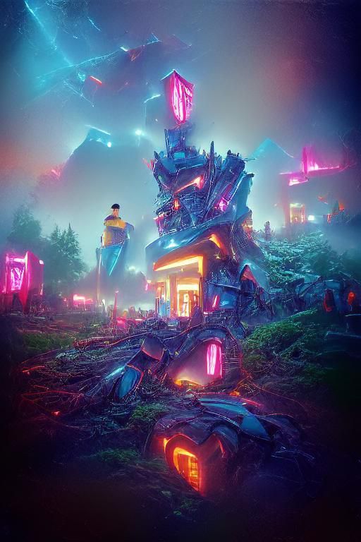 Cybertron landscape by Vincent Di Fate and Beeple 8K 3D Behance HD ...