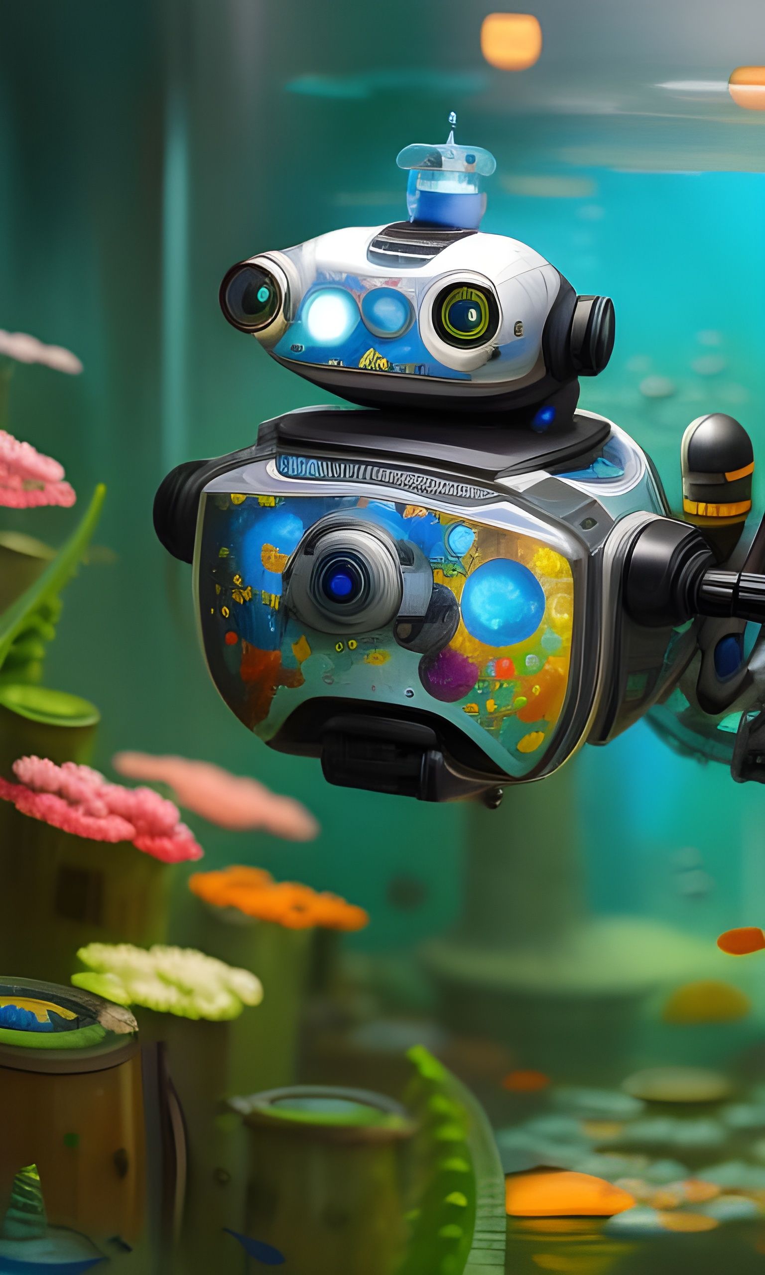 Deep-Diver Robot - AI Generated Artwork - NightCafe Creator