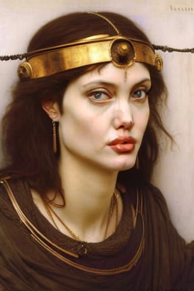 Angelina Jolie as an ancient Roman Woman, lawrence alma-tadema - AI ...