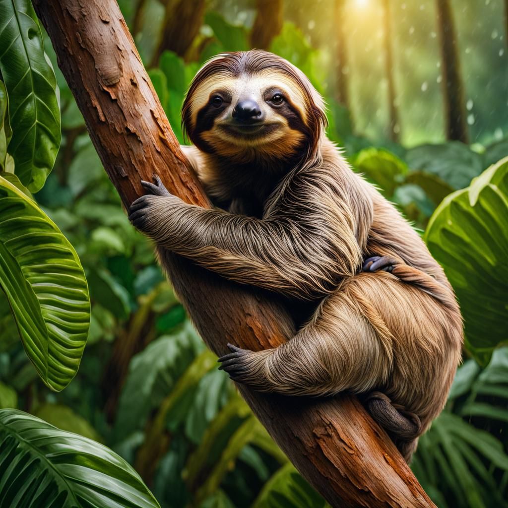 adorable sloth - AI Generated Artwork - NightCafe Creator