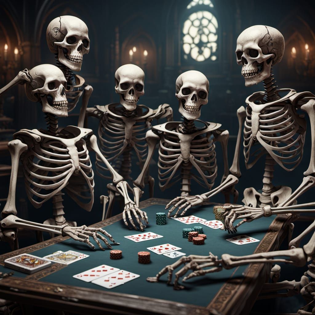 Fantastical Skeletons Gather for a Spellbinding Ca... - AI Art