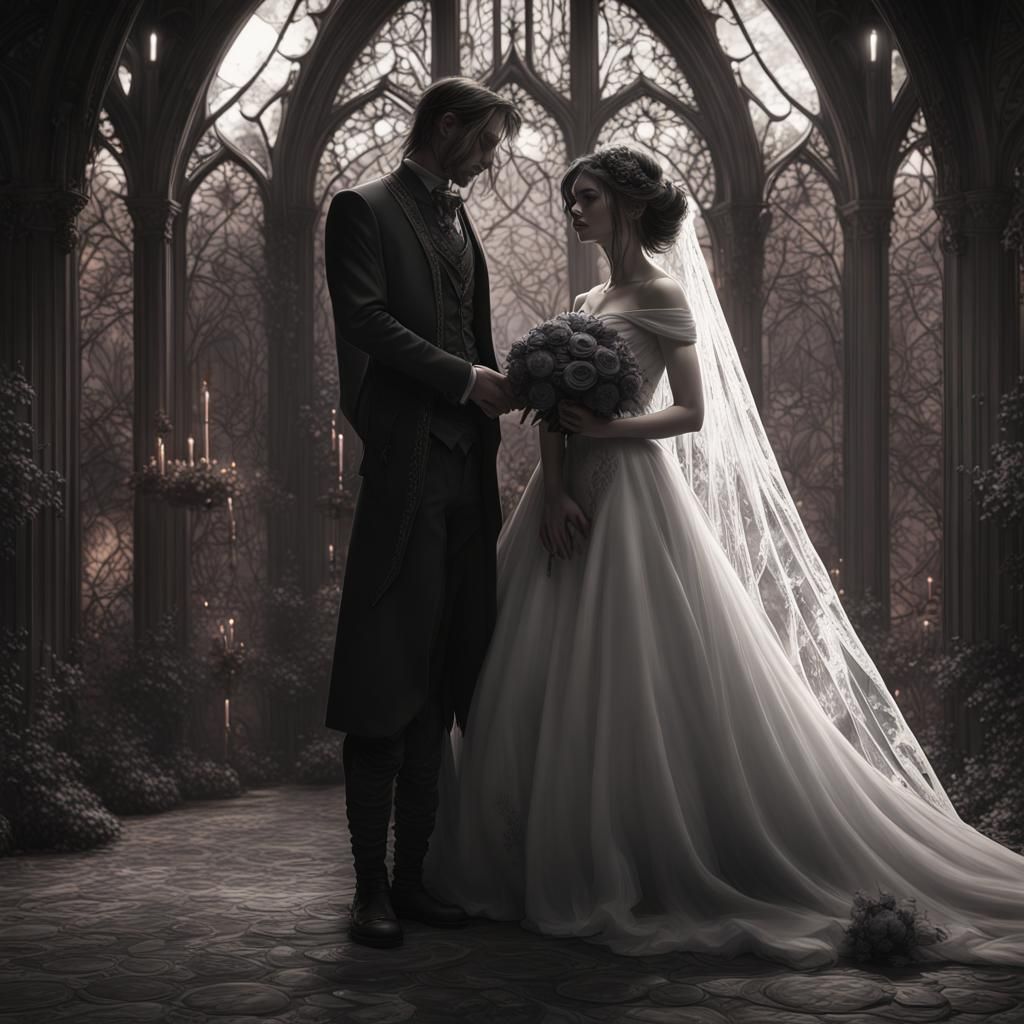 Gothic romance wedding a masterpiece, 8k resolution, dark fantasy ...