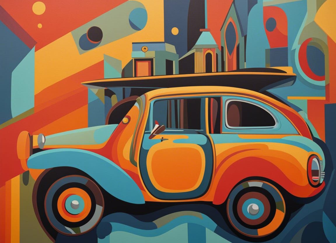 Abstract car - AI Generated Artwork - NightCafe Creator