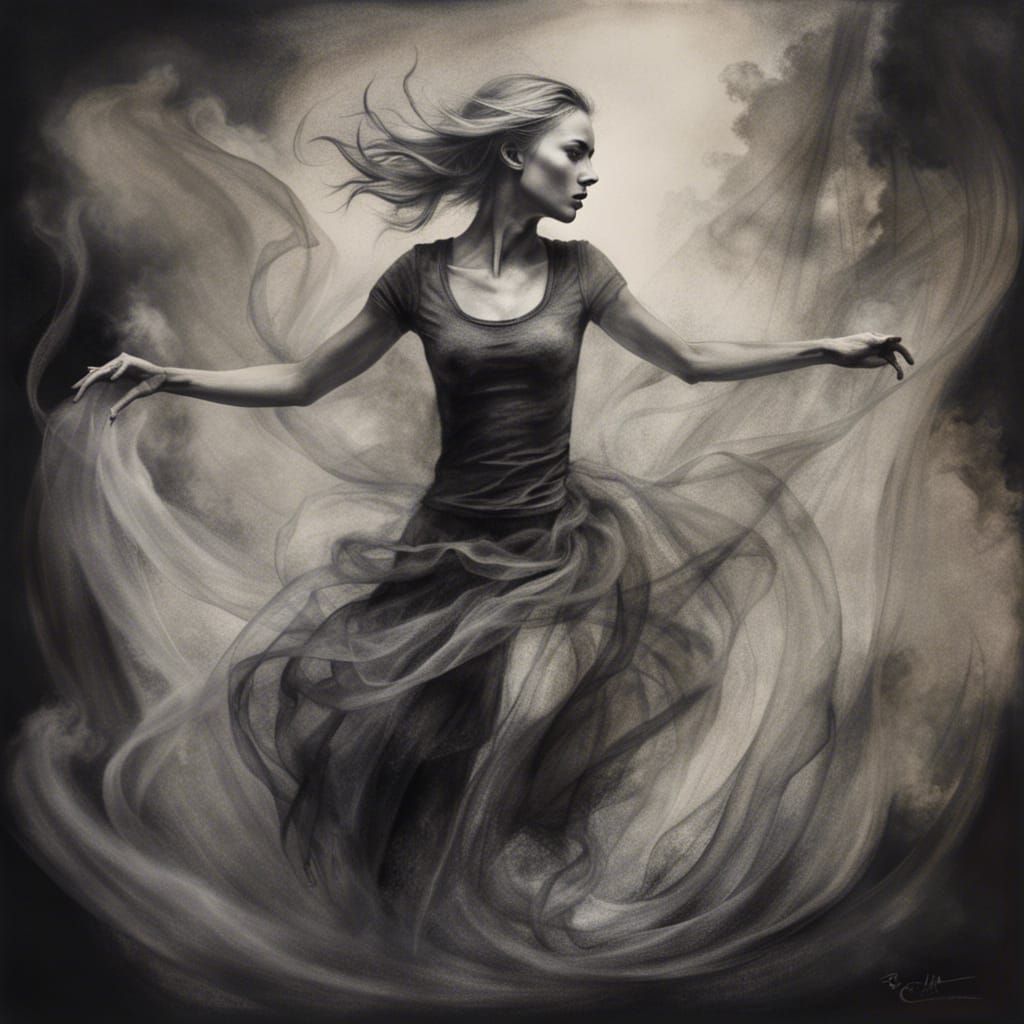 Smoke Dancer, portrait 3 - AI Generated Artwork - NightCafe Creator