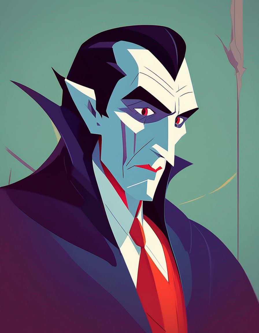 Dracula, medium body shot, Beautiful colors, pencil sketches, Vector ...