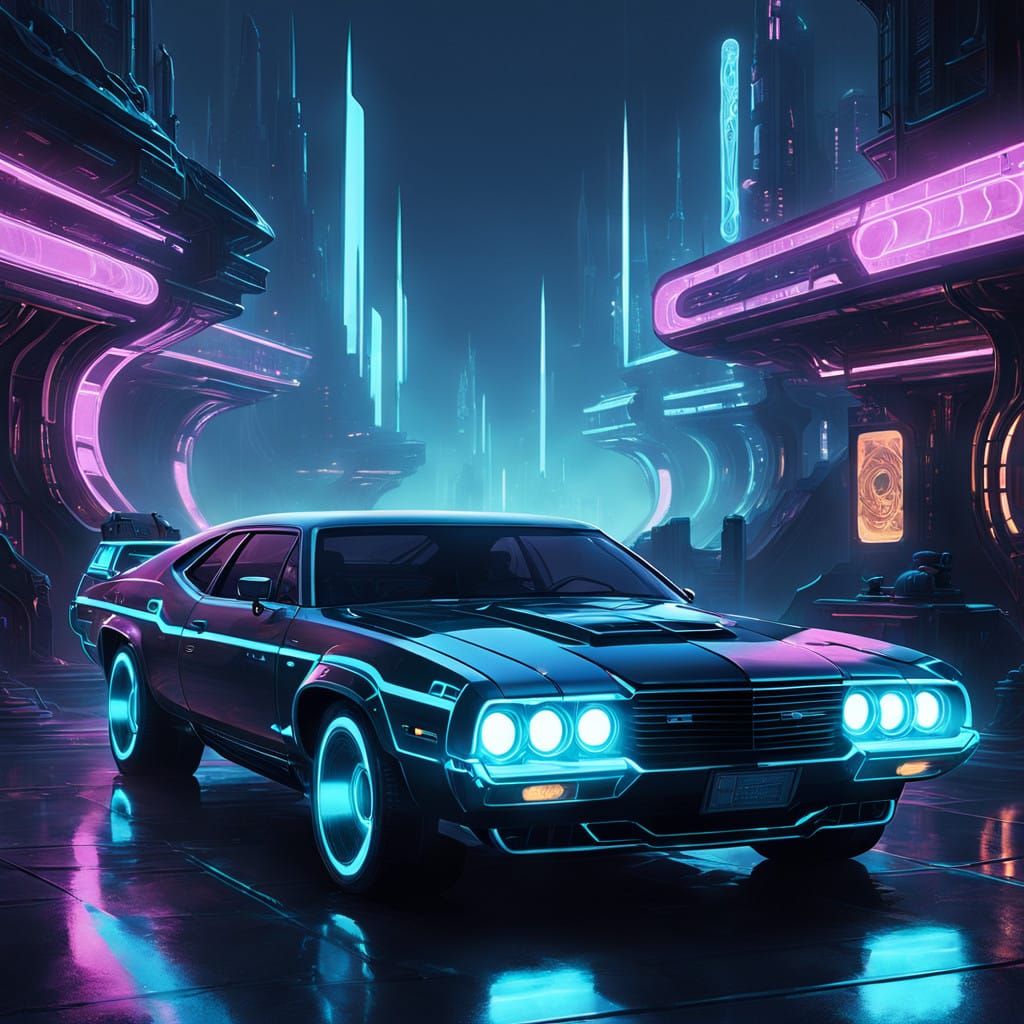 Ethereal Scimitar of Iridescent Ectoplasm - AI Art