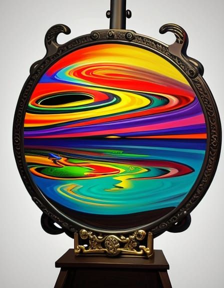 Surreal Oil Painting of Infinity Symbol Melting in... - AI Art