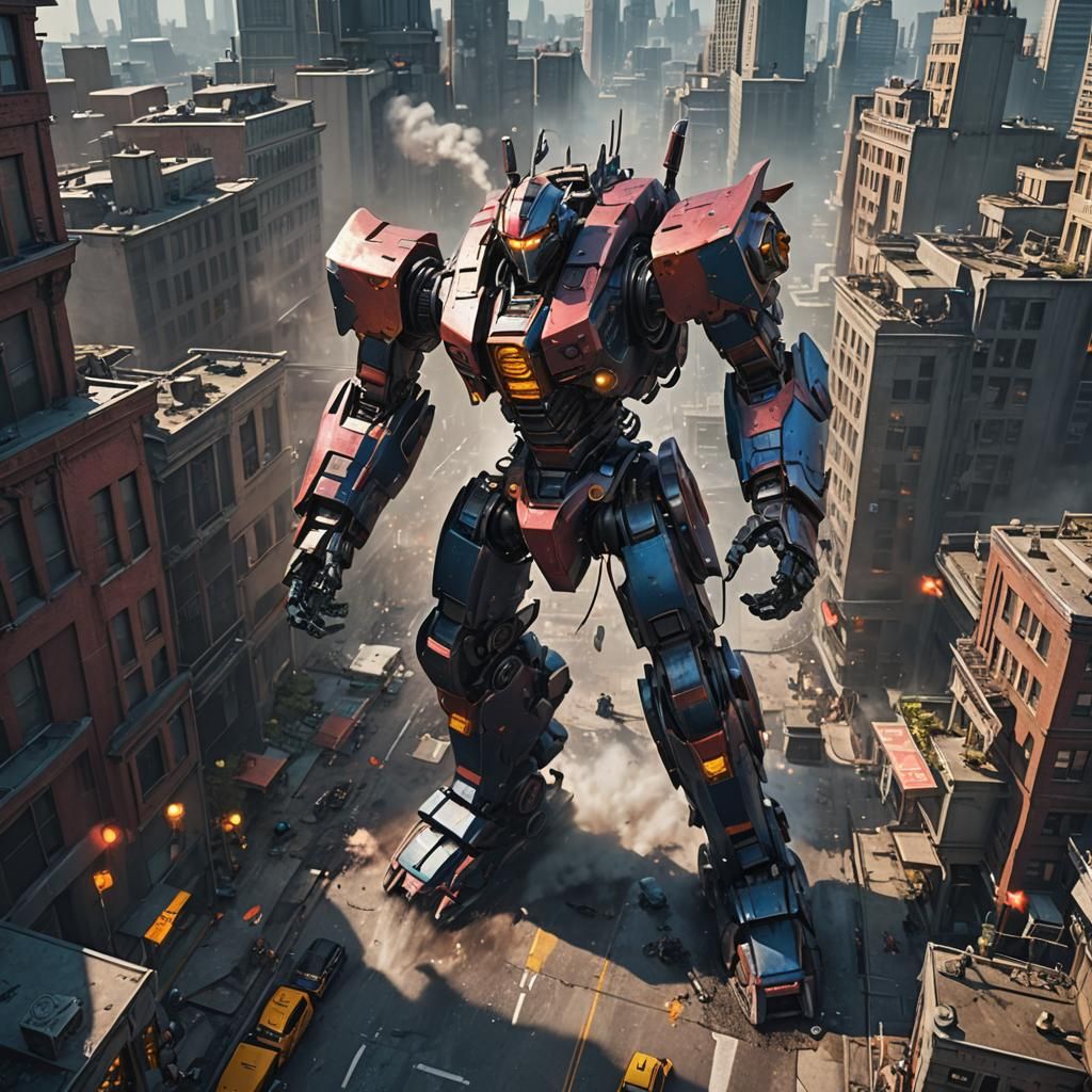 Ramping mech - AI Generated Artwork - NightCafe Creator