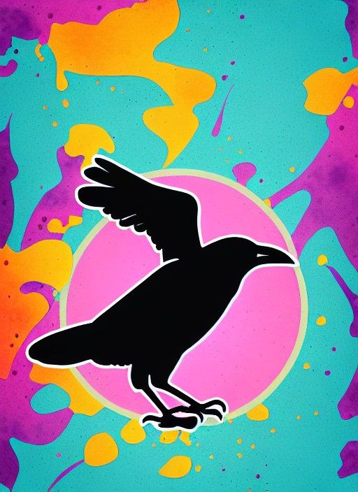 Neon Raven - AI Generated Artwork - NightCafe Creator