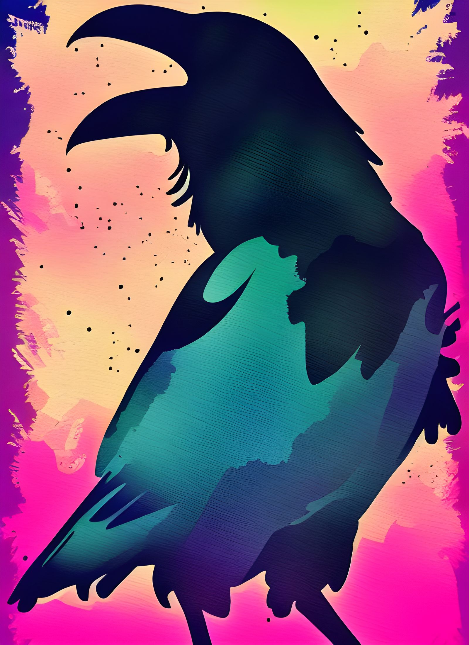 Neon Raven - AI Generated Artwork - NightCafe Creator