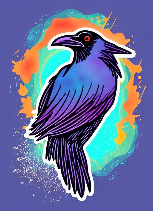 Neon Raven - AI Generated Artwork - NightCafe Creator