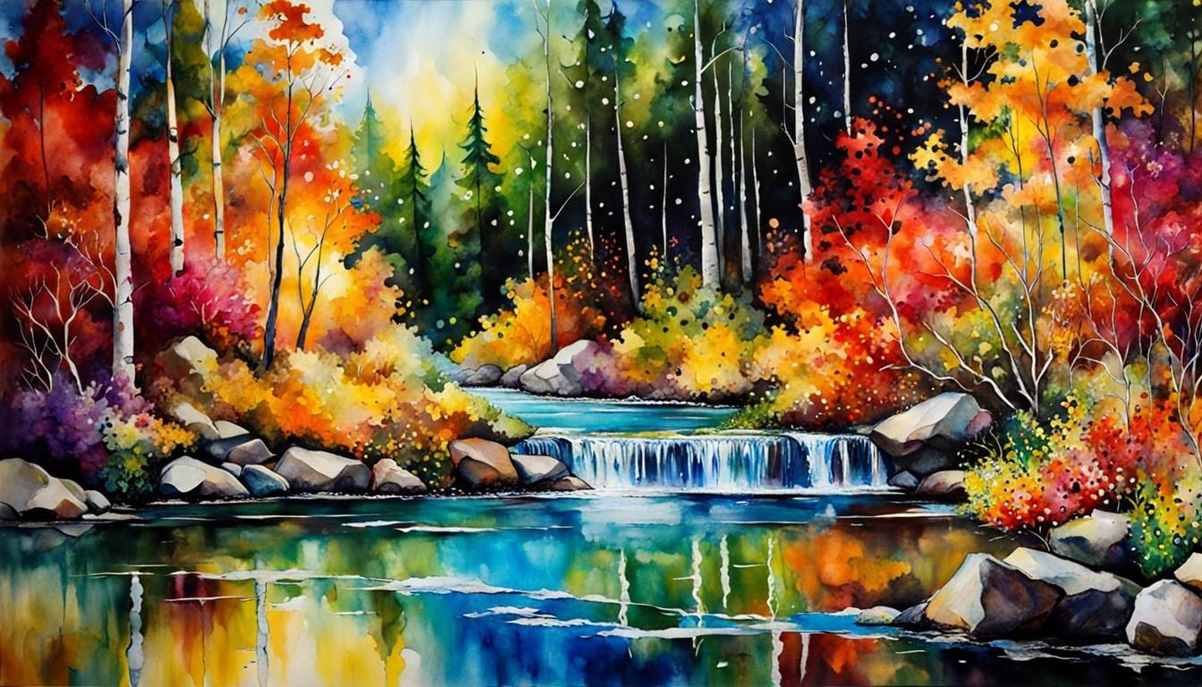 Woodland Brook - AI Generated Artwork - NightCafe Creator