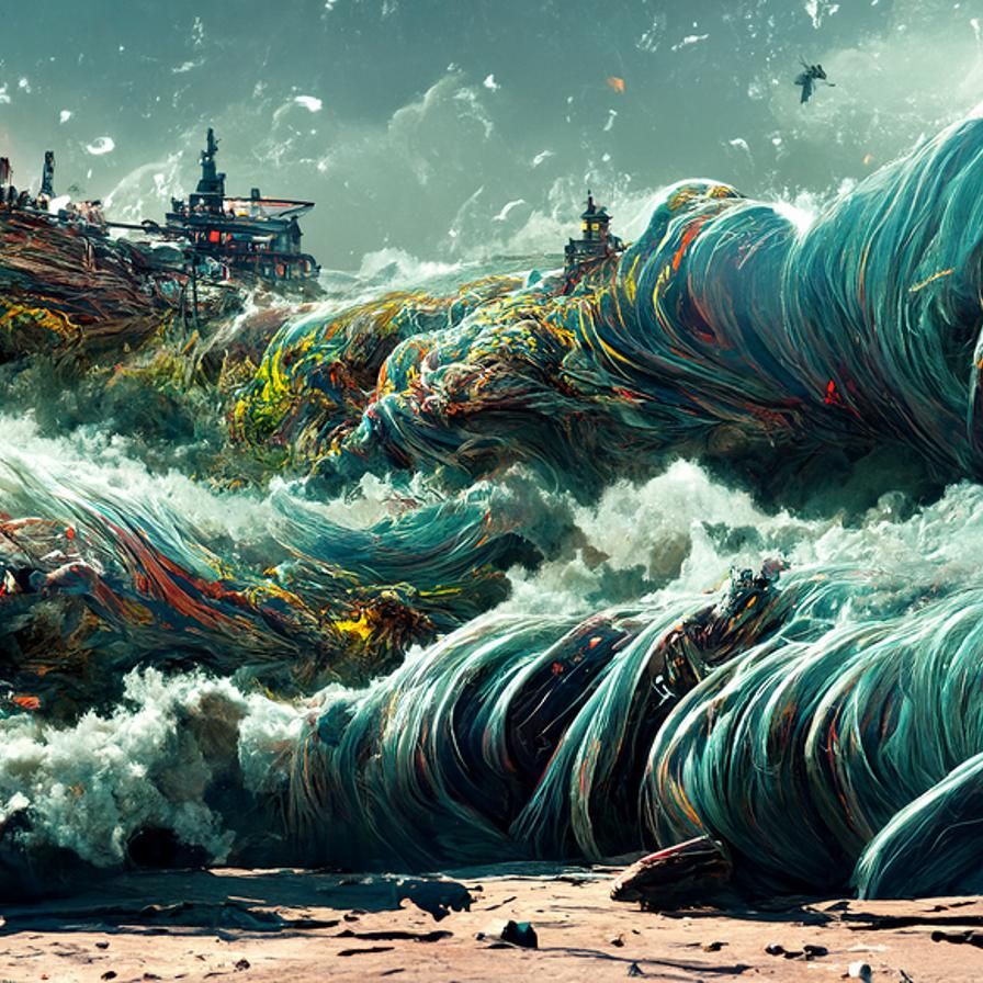 Wrathful Ocean - AI Generated Artwork - NightCafe Creator