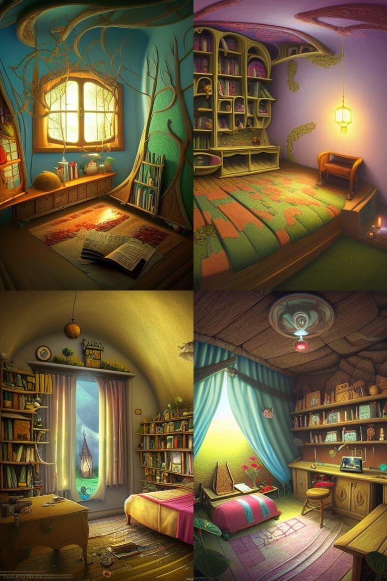 Enchanting Elf Bedroom by gediminas pranckevicius - AI Generated ...