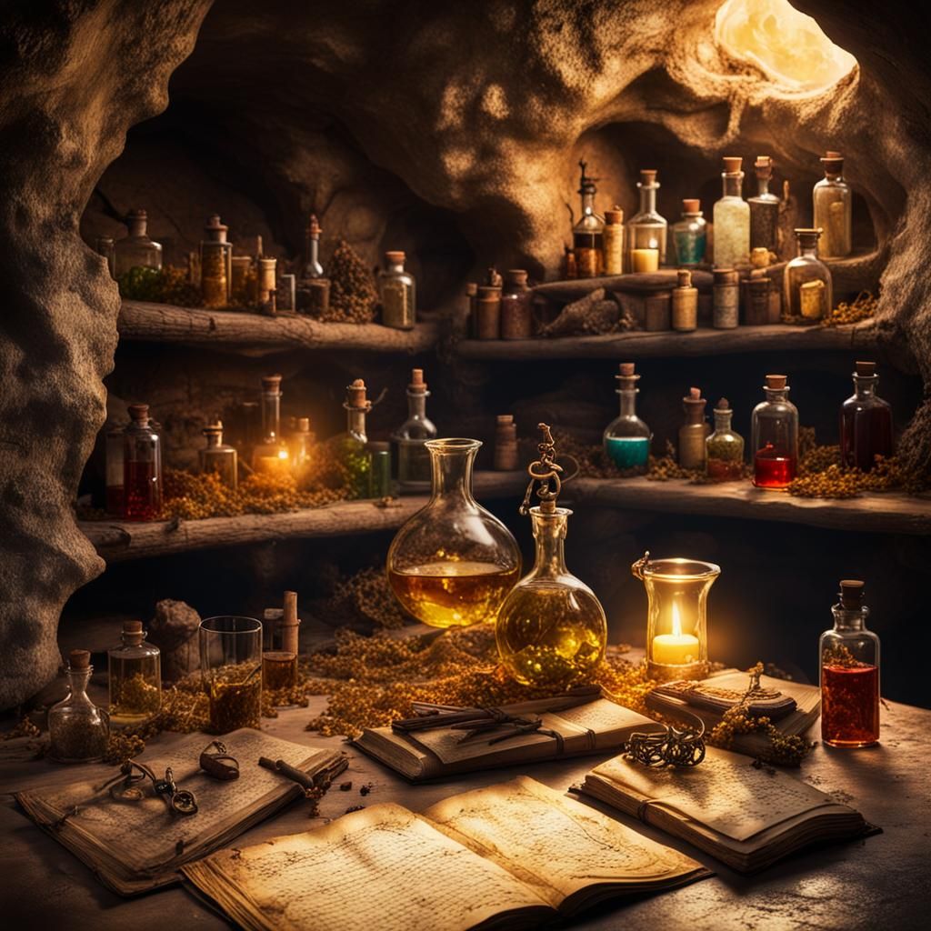 Alchemist laboratory - AI Generated Artwork - NightCafe Creator