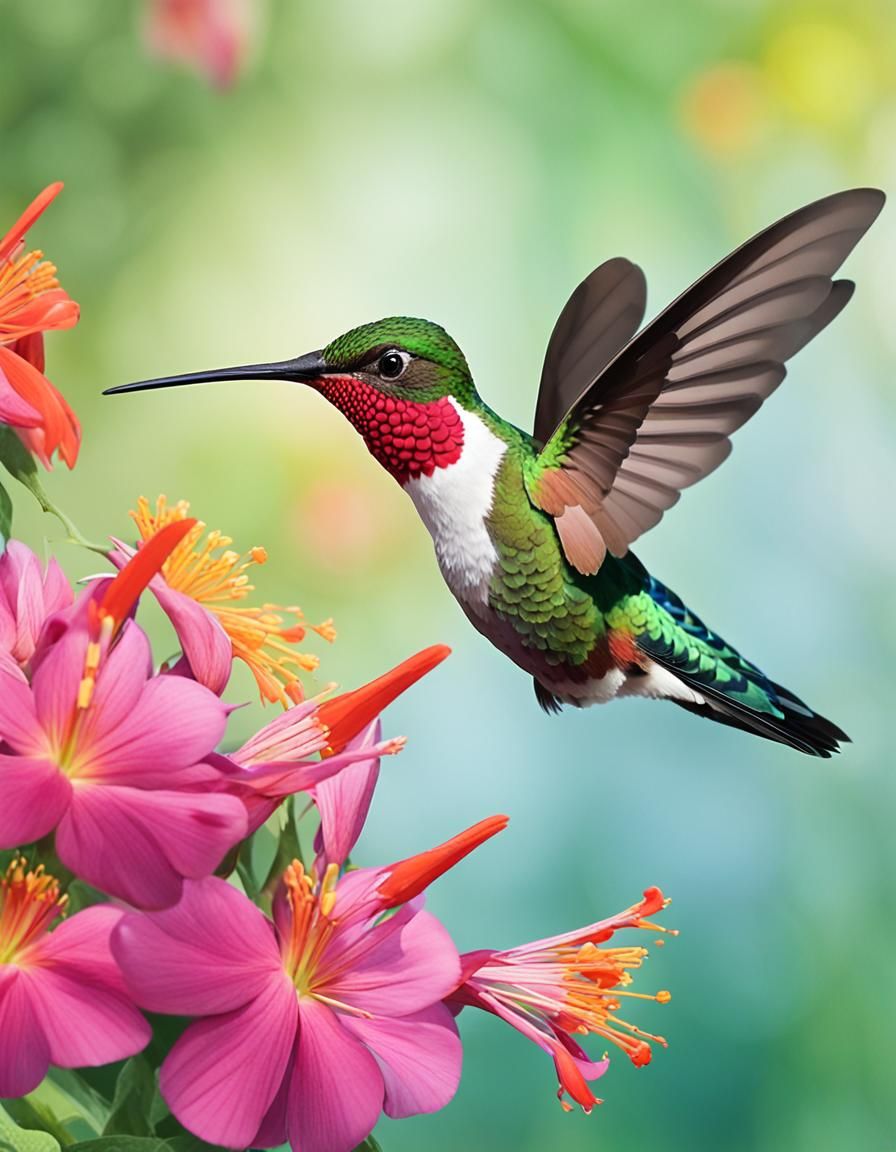 Hummingbird. - AI Generated Artwork - NightCafe Creator