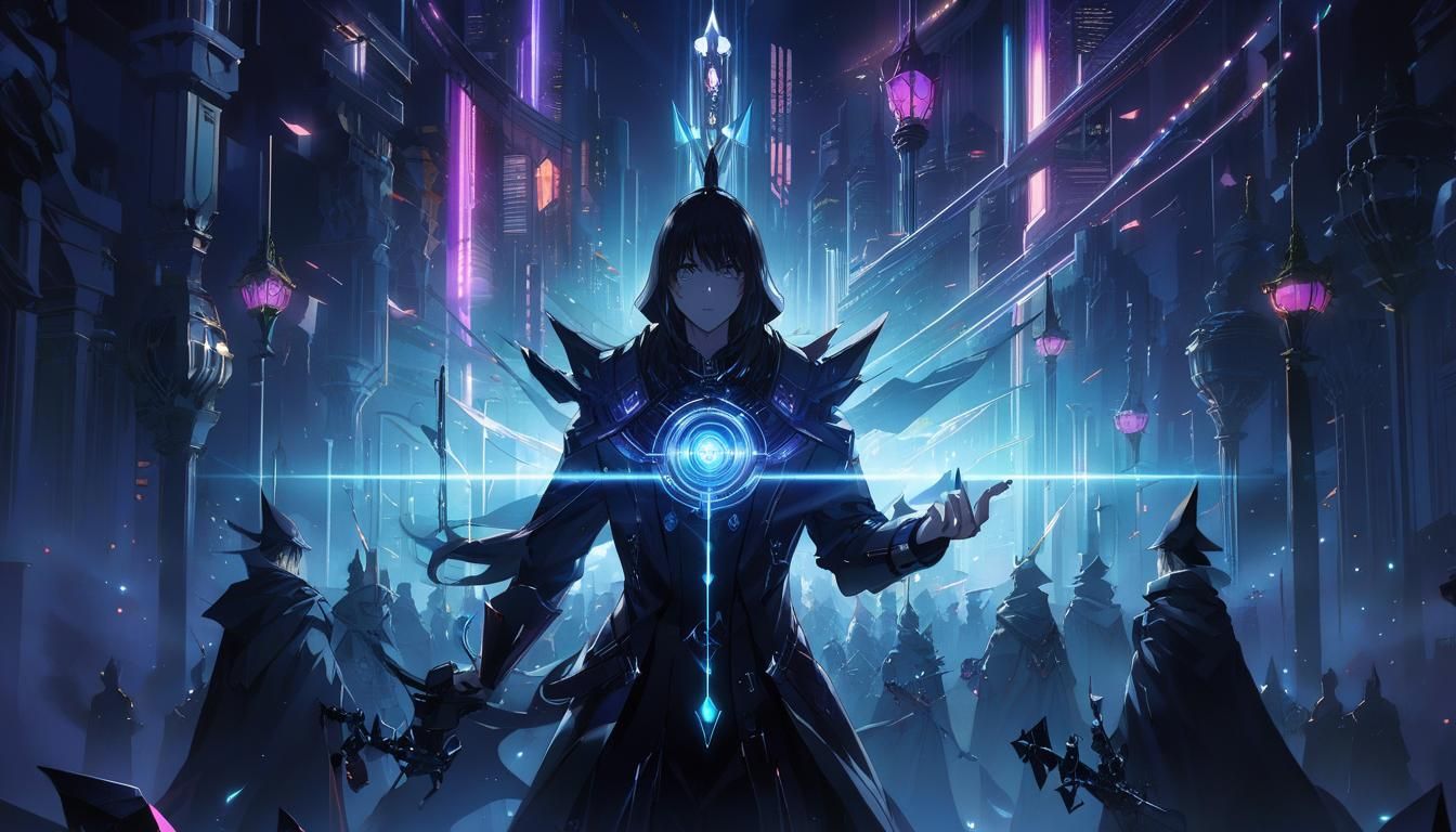 Techno-magic distopia - AI Generated Artwork - NightCafe Creator