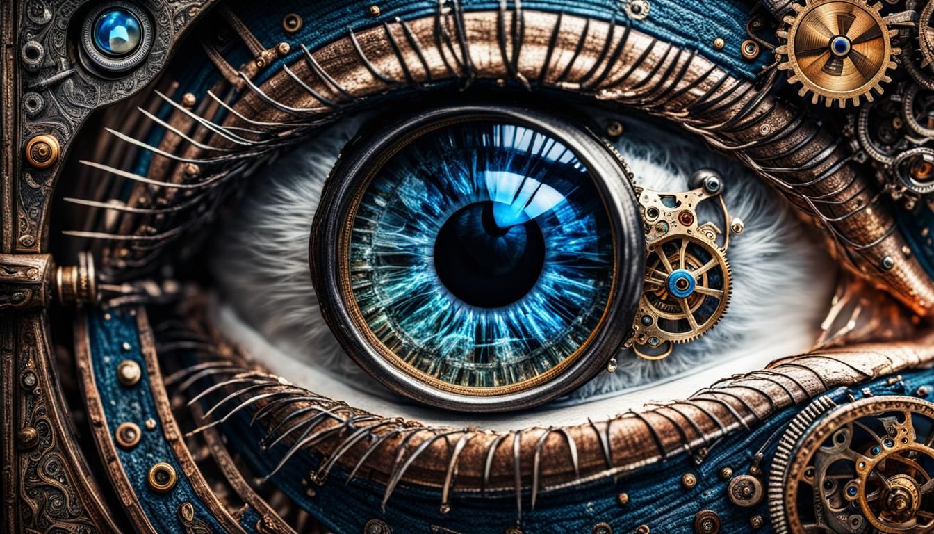 Steampunk biomechanical eye - AI Generated Artwork - NightCafe Creator