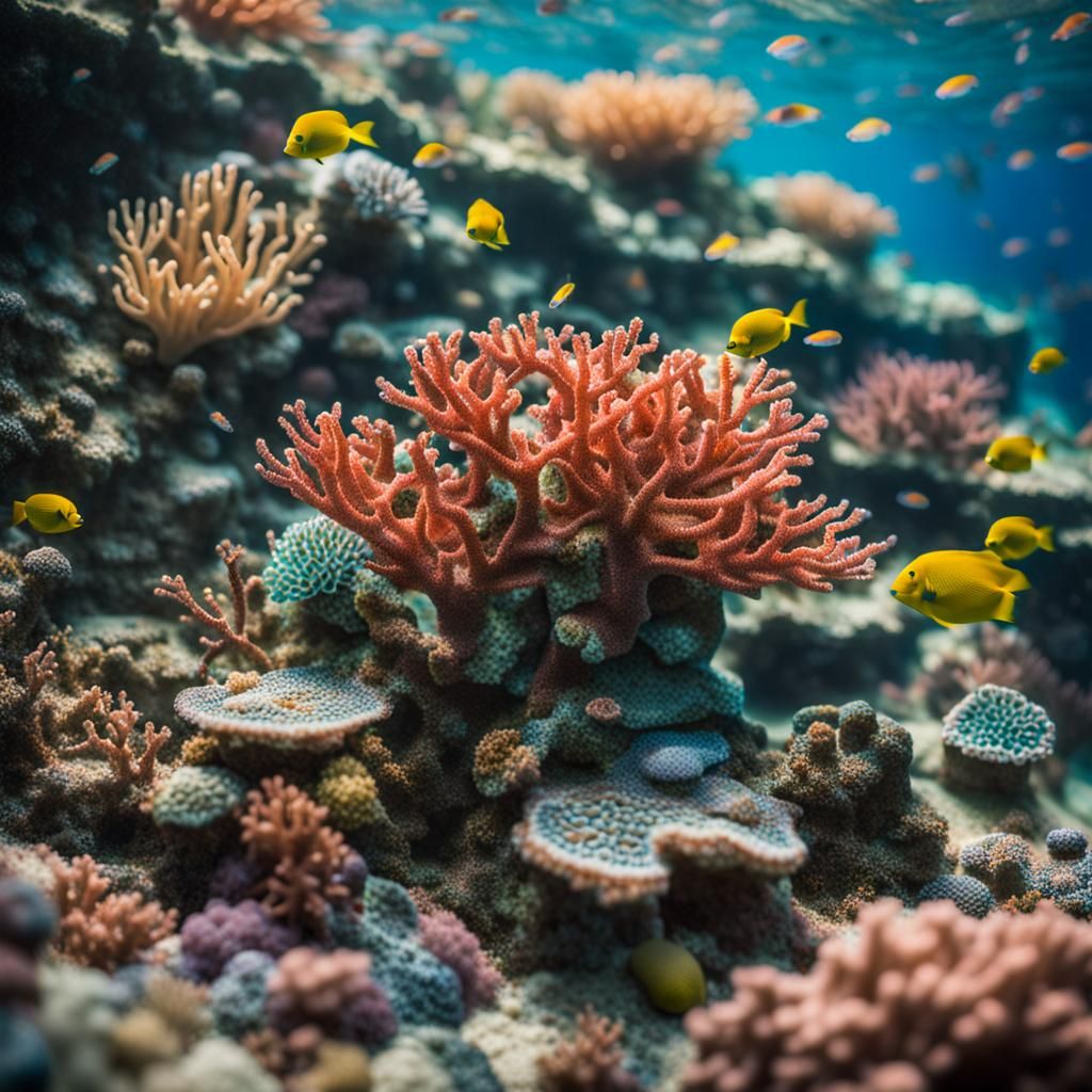 A Roman mosaic of a coral reef - AI Generated Artwork - NightCafe Creator