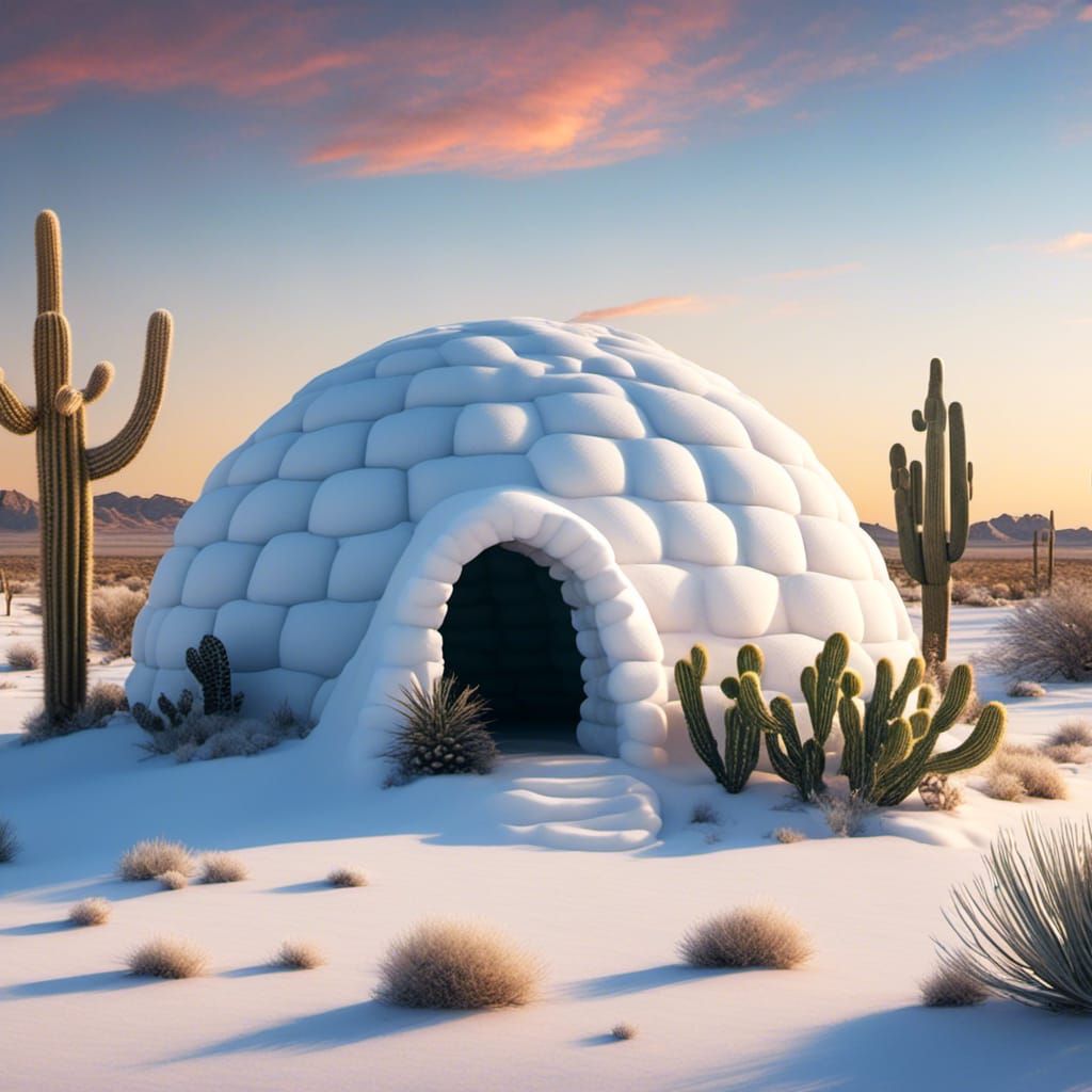 Desert Igloo - AI Generated Artwork - NightCafe Creator