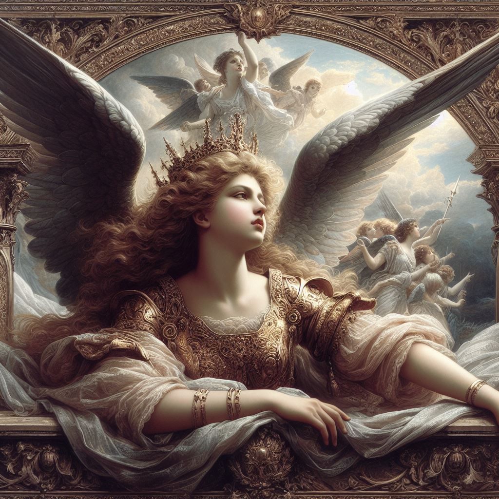 Vintage angel portrait - AI Generated Artwork - NightCafe Creator