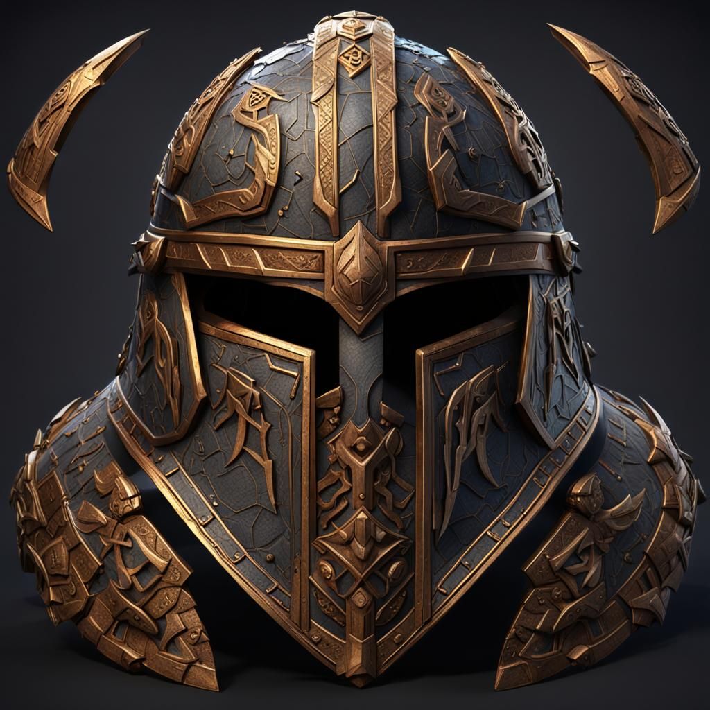 A master piece of dwarven helmet - AI Generated Artwork - NightCafe Creator