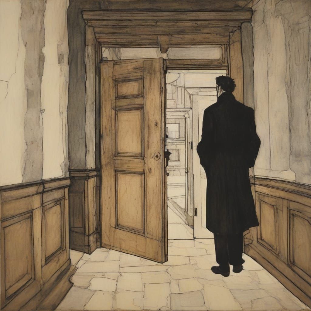 Ethereal Vampire Encounter in Dark Expressionist M... - AI Art