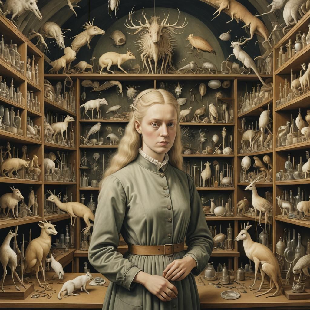 young blond woman standing in a Boring monotonous humdrum tedious ...